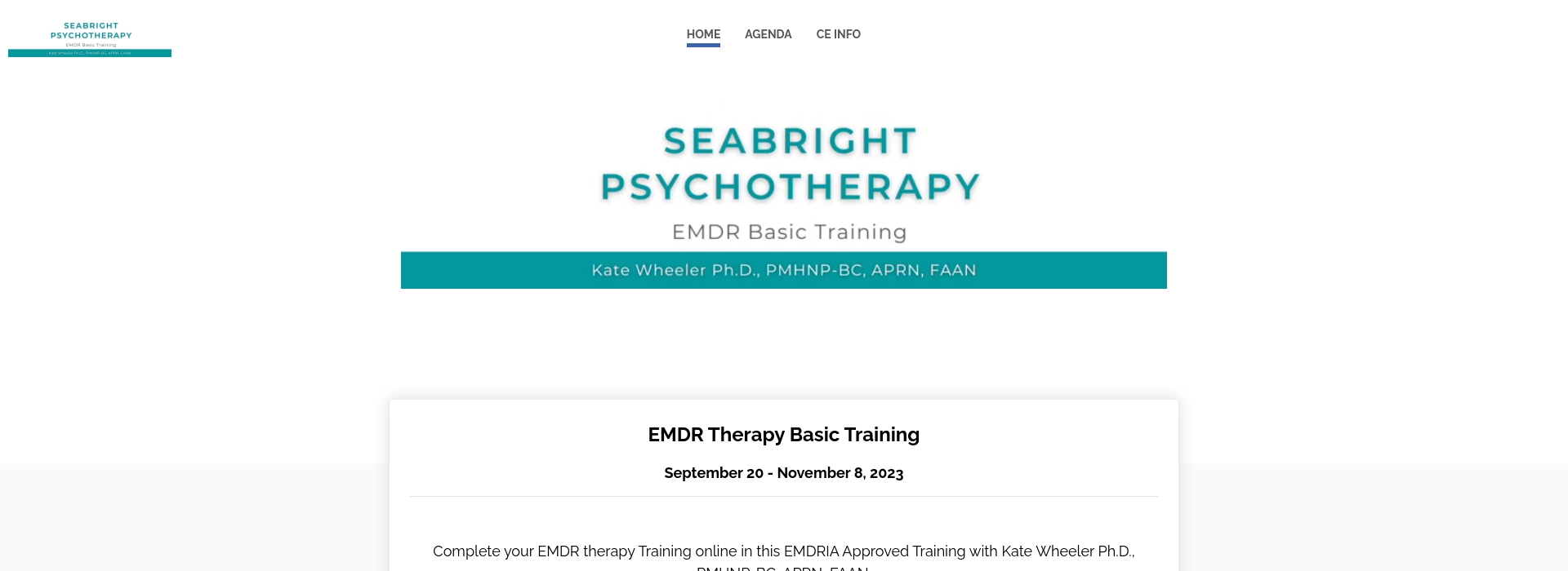 EMDR Therapy Basic Training