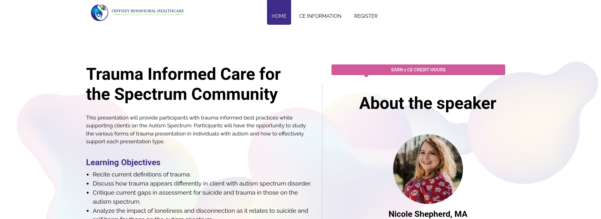 Trauma Informed Care for the Spectrum Community